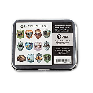 Lantern Press Protect Our National Parks Magnets Set of 12, Series 3 – Central & East