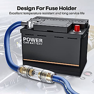 GearIT 1/0 Gauge Wire (25ft - Blue Translucent) Copper Clad Aluminum CCA - Primary Automotive Wire Power/Ground, Battery Cable, Car Audio Speaker, RV Trailer, Amp, Electrical 0ga AWG 25 Feet