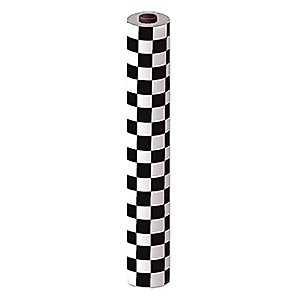 Checkered Table Roll (black & white) Party Accessory (1 count) (1/Pkg)