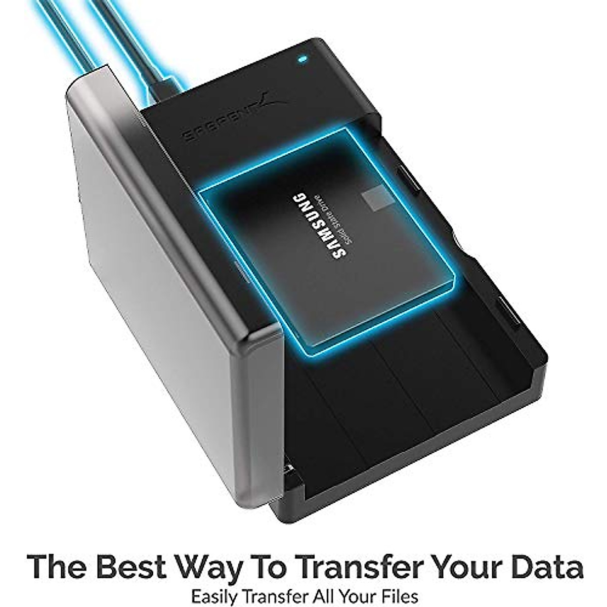 SABRENT USB 3.0 to SATA External Hard Drive Lay-Flat Docking Station for 2.5 or 3.5in HDD, SSD [Support UASP] (EC-DFLT)