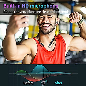 Vofolen Headphones Bluetooth Sport with Mic,Neckband Wireless Earbuds, Sweatproof in-Ear Earphones for Running Workout,10 Hours Playtime,Noise Cancelling Headsets for iPhone, Samsung, Android
