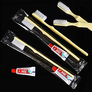 G-Smile100 pcs Individually Wrapped Disposable Toothbrushes with Toothpaste