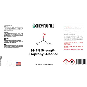 Chemfulfill Isopropyl Alcohol 99% - Highly Concentrated Isopropyl Alcohol 99.9% (Pint (16 fl oz))