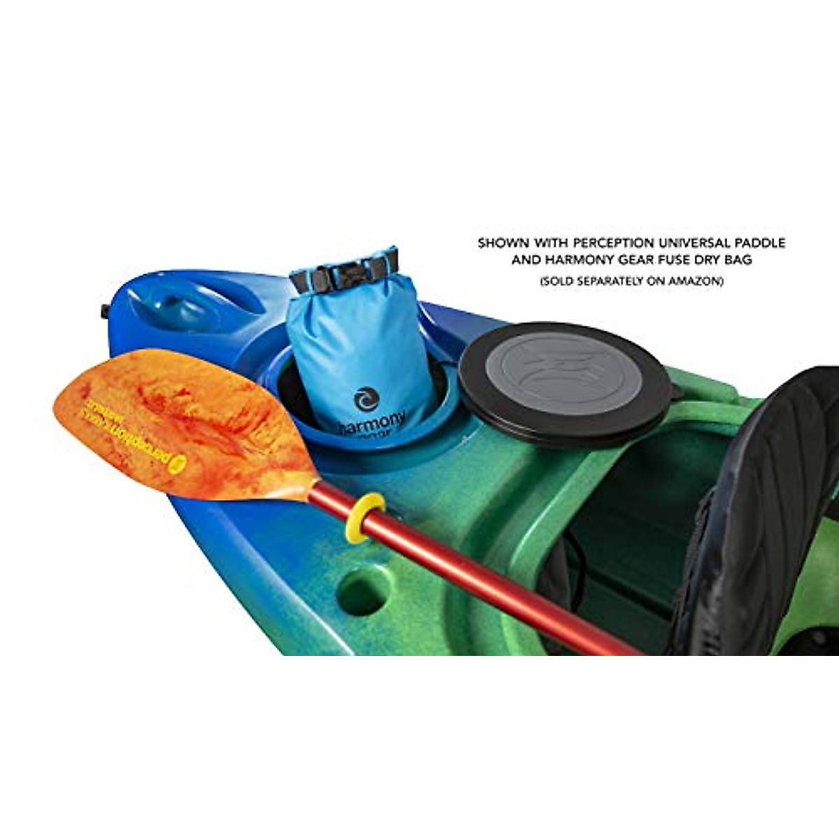 Perception Flash 9.5 | Sit Inside Kayak for Fishing and Fun | Two Rod Holders | Multi-Function Dash | 9' 6" | Earth (9331900190)