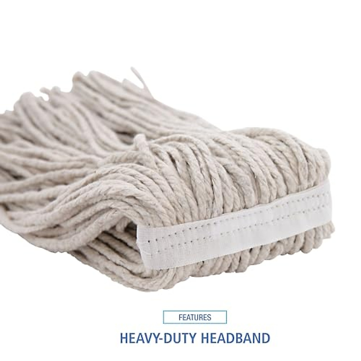 Boardwalk BWK216CCT 16 oz. Cotton Premium Cut-End Wet Mop Heads - White (12/Carton)