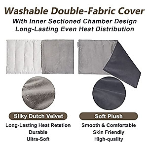 RelaxCoo Microwave Heating pad with Washable Cover 8 * 18" Microwavable Heat Pad for Neck Shoulder, Cramps, Back Pain Relief, Warm Compress Bean Bag Moist Heat Pack for Muscles, Joints, 2 Pack