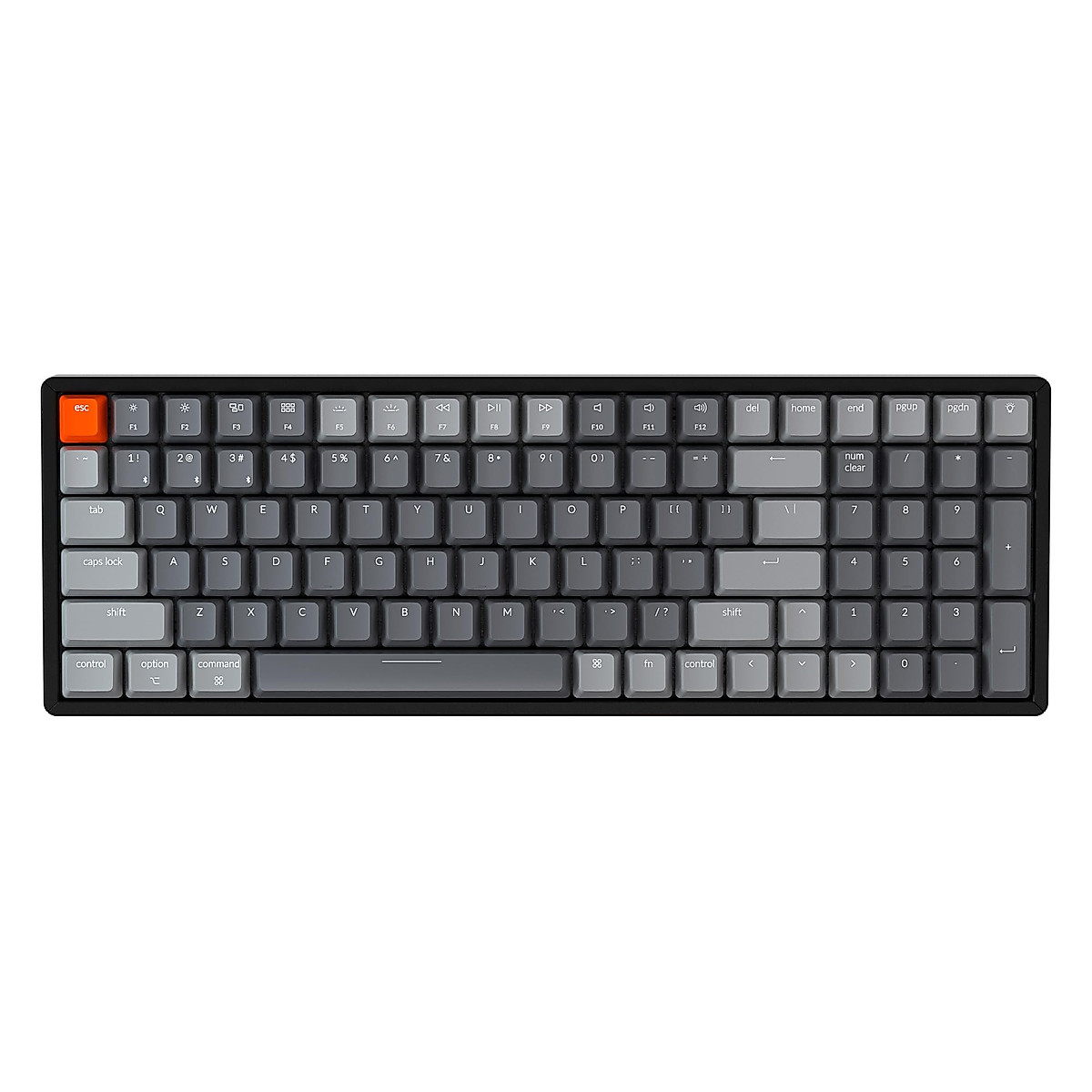 Keychron K4 Wireless Bluetooth/USB Wired Gaming Mechanical Keyboard, Compact 100 Keys 96% Layout RGB LED Backlit Gateron G Pro Red Switch N-Key Rollover, Aluminum Frame for Mac Windows, Version 2