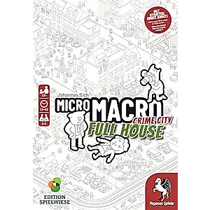 MicroMacro: Crime City: Full House - Board Game by Pegasus Spiele 1-4 Players – Board Games for Family – 15-45 Minutes of Gameplay – Games for Family Game Night – Kids and Adults Ages 12+ - English