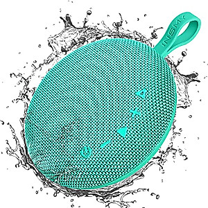 INSMY Waterproof Bluetooth Speakers, IP67 Floatable, Portable Wireless Small Shower Speaker, Punchy Bass Loud Sound, Stereo Pairing, 24H Playtime, Hands-Free Clear Call for Beach Kayak Canoe (Mint)