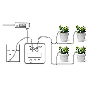 HAHFKJ Smart Watering Device Drip Irrigation System Automatic Plant Irrigation Timer Controller Self Watering Kit Double Pump