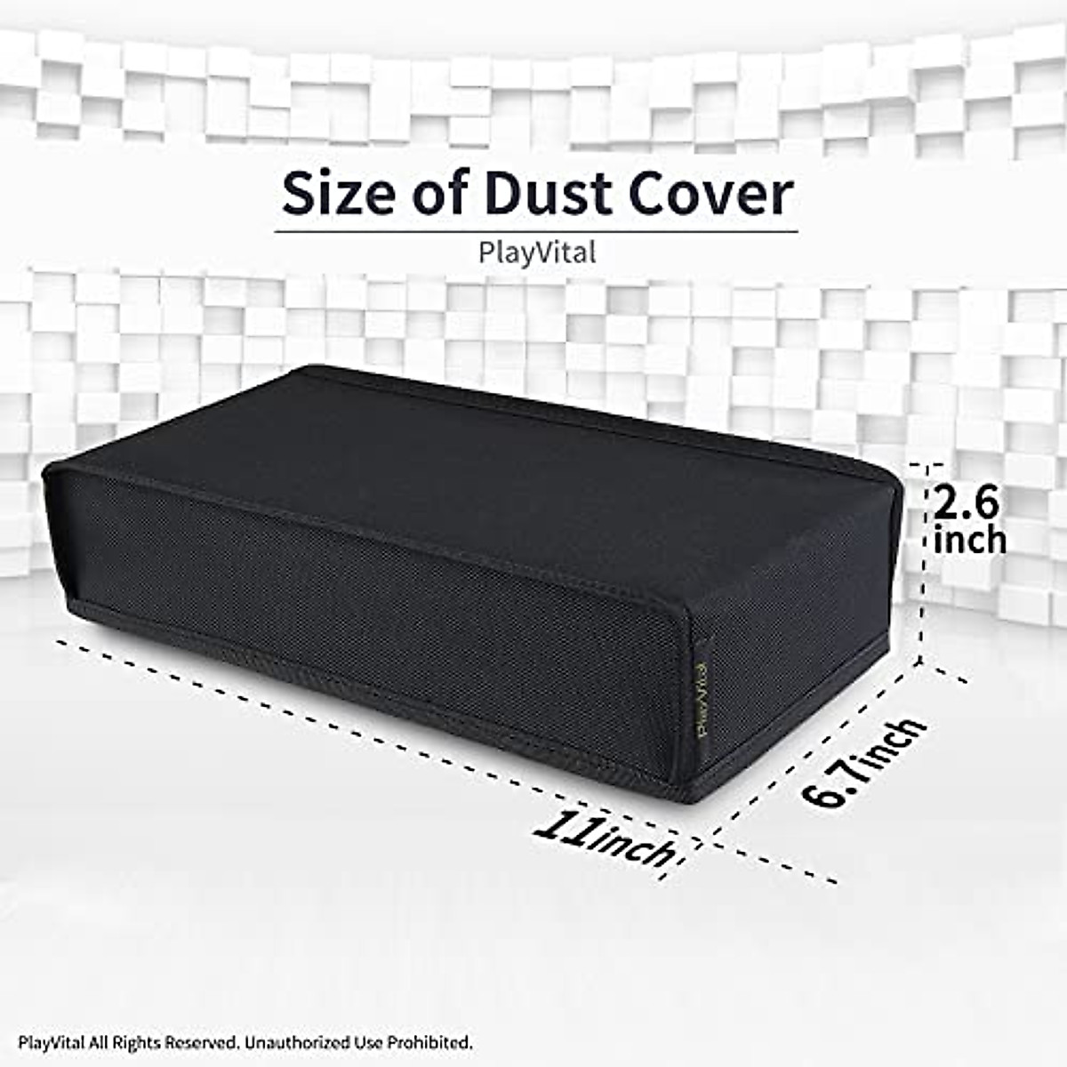PlayVital Black Nylon Dust Cover for Xbox Series S Console, Soft Neat Lining Dust Guard, Anti Scratch Waterproof Cover Sleeve for Xbox Series S Console