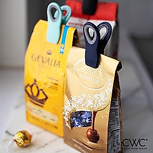 COOK WITH COLOR 5 Pc Chip Bag Clips- Kitchen Clips, Magnetic Chip Clips for Bags, Food Bag Clips with Airtight Seal (Multicolored)