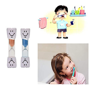 Transun Moo 7 Pack 2 Minutes Hourglass Brushing Teeth Timers Colorful Sand Timer for Kids Promote Dental Hygiene