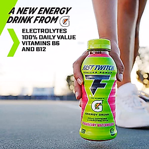 Fast Twitch Energy drink from Gatorade, Tropical Mango, 12oz Bottles, (12 Pack), 200mg Caffeine, Zero Sugar, Electrolytes