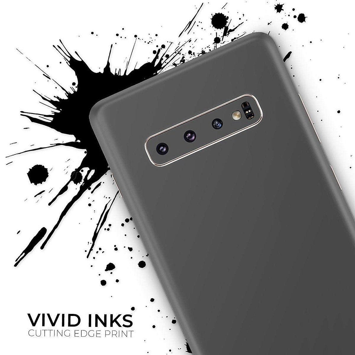 DesignSkinz Solid Dark Gray Protective Vinyl Decal Wrap Skin Cover Compatible with The Samsung Galaxy S20 (Screen Trim & Back Glass Skin)