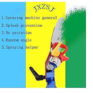 Universal Paint Deflector Spray Guide Accessory for Paint Sprayer 7/8 Airless Machine with 11.8" Extension Pole+1 x 517 Tip Nozzle,1 x 315 Tip