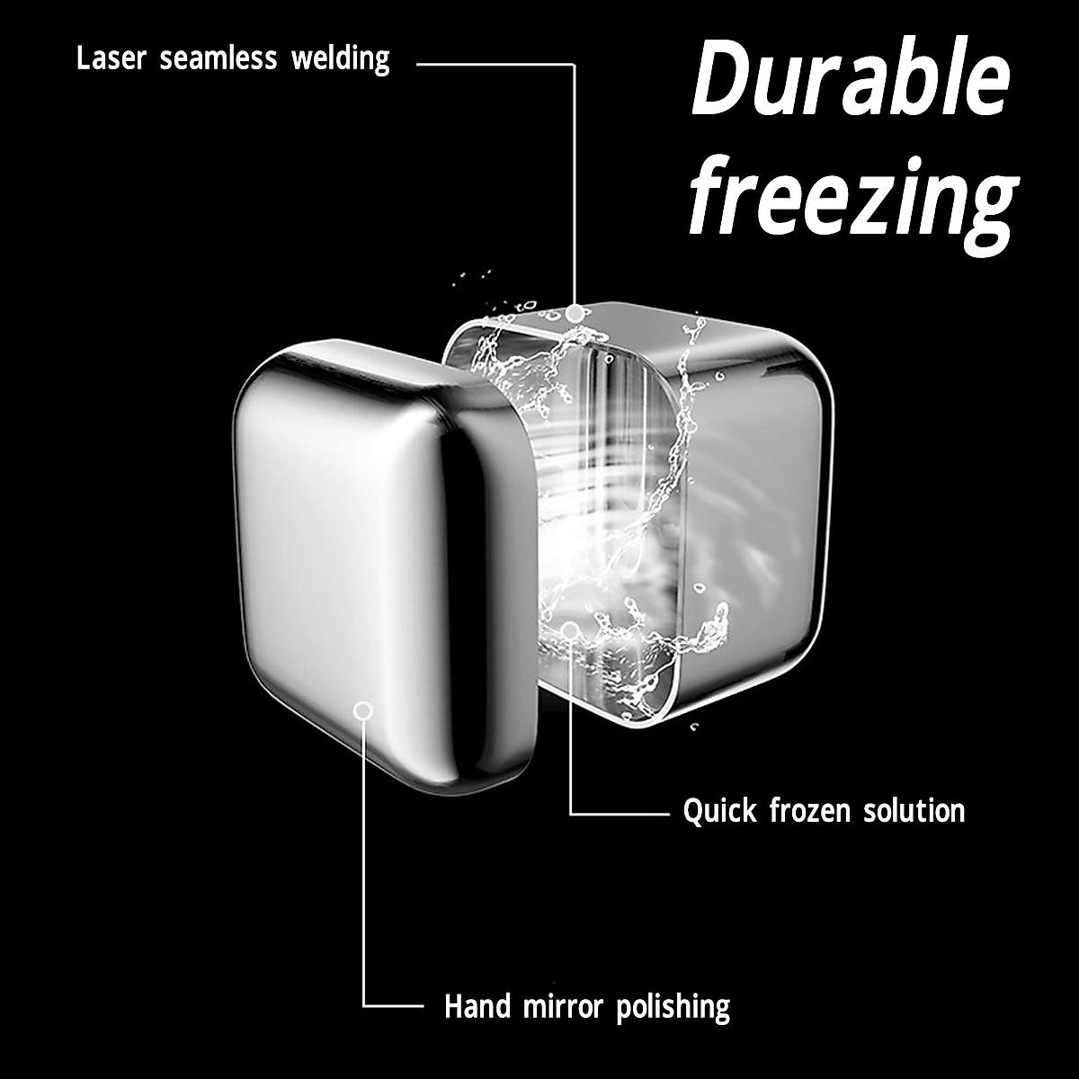 8Pcs Ice Whiskey Stones Set Pub L Reusable Whiskey Stones For Your Favorite Beverage