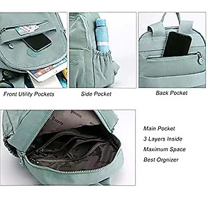 1pc Fashion Casual Backpack Small Size Travel Backpack Solid Aqua Blue for Women