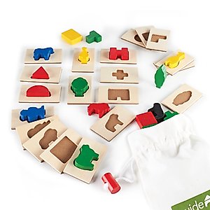 Guidecraft 3D Feel & Find Icons, Shape and Tile Matching Toy for Kids, Learning & Educational Toys