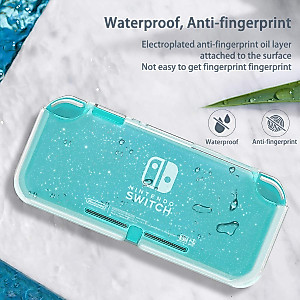 DLseego Switch Lite 2019 Protective Case Compatible with Nintendo Switch Lite, Glitter Bling Soft TPU Cover with 2 Pack Screen Protectors