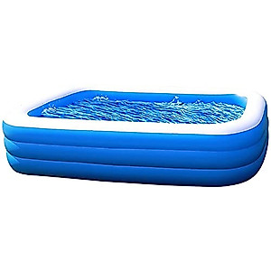 Swimming Pool X Large 71" x 55" x 23" - Inflatable Lounge Above Ground Family Swim Center Kids and Adults Perfect for Summer Outdoor Backyard Porch Garden Water Party Ages 3+ by Amy & Delle