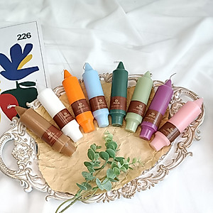 Halloween Candlesticks Short Taper Candles,Gedengni 5inches Orange Candle Sticks Dripless Twisted Candlestick Mini Tapered Candles for Home Weddings Holiday Dinner Decoration(7D4PC-ORANGE)