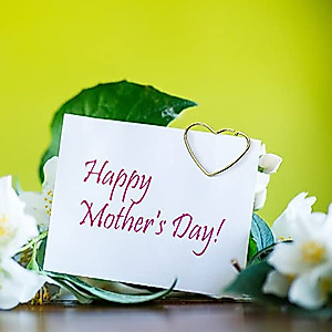 Betinyar 100 Pieces Paper Clips Cute, Love Heart Shaped Paper Clips, Metal Small Paper Clips, Bookmark Document Organizing Clip for School Office (Gold)