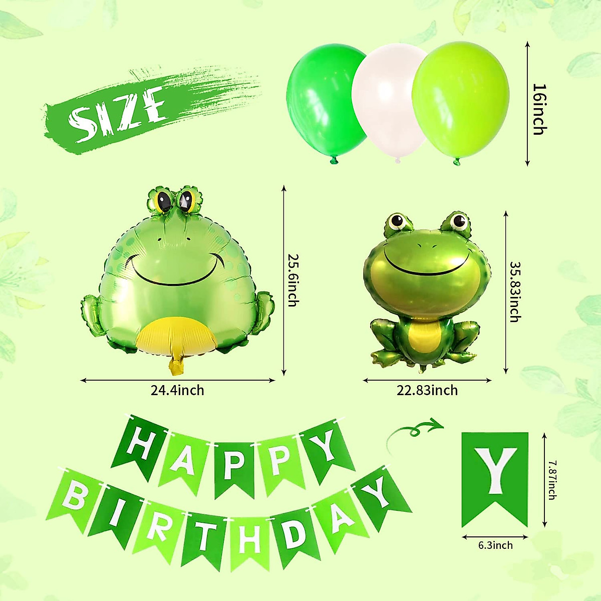 LaVenty Frog Birthday Decoration Frog Balloon Frog Birthday Party Supplies Reptile Birthday Party Decorations Frog Princess Party Decoration Garden Birthday Decoration