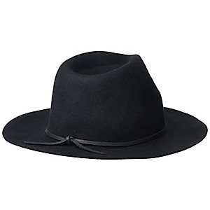 Brixton unisex adult Wesley Fedora, Black, Small US