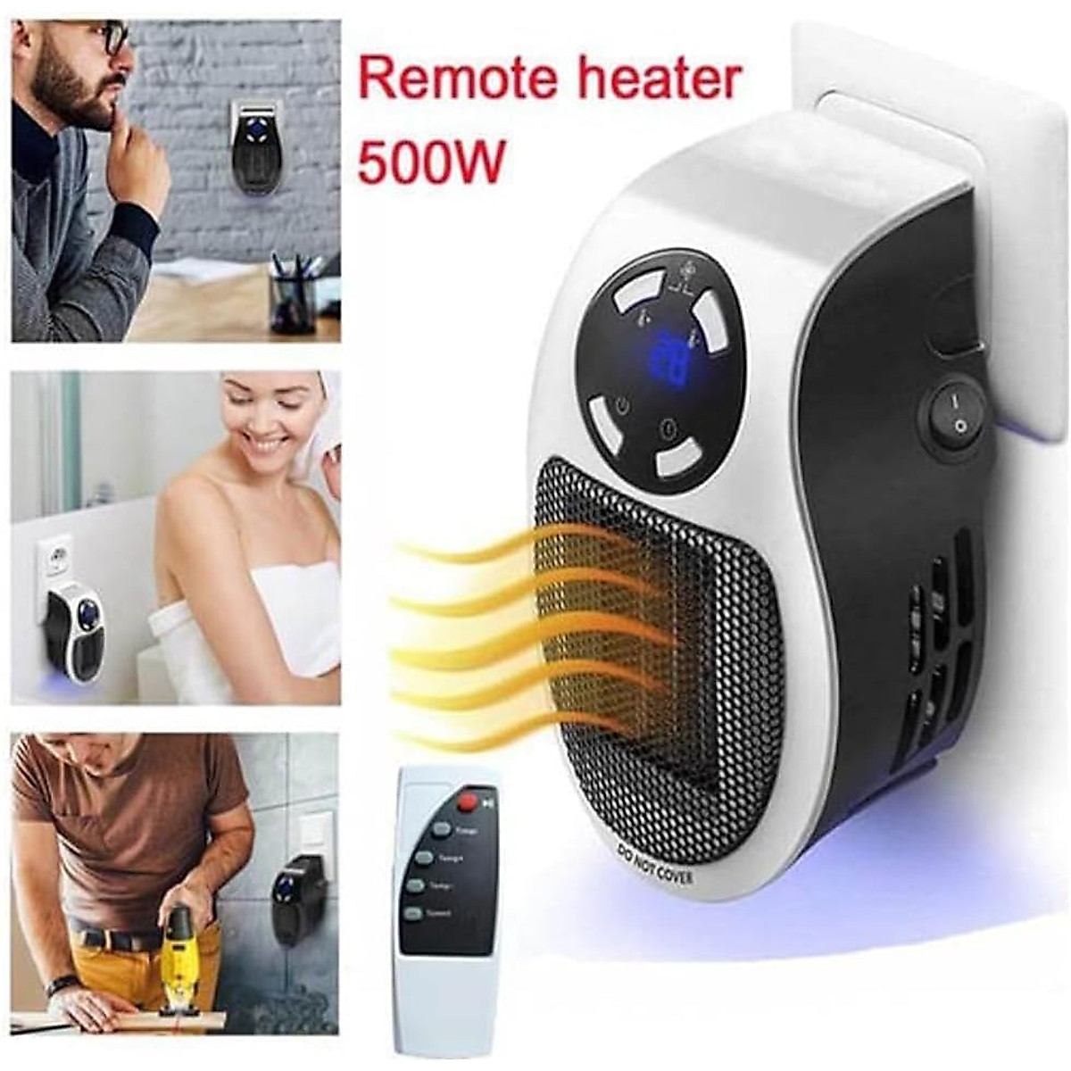 Heatzo Heater, Heatzo Heater Protable Heater, Portable Space Heater, Small Space Heaters Mini Top Heat Plug In Wall Heater, Indoor Electric Space Heaters (1pc)