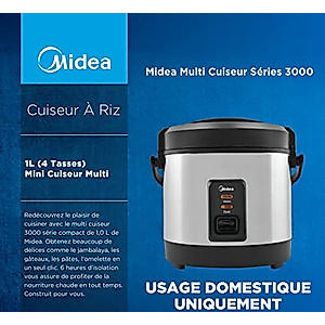 Midea Mini Rice Cooker 1L (4 Cup), Multi Cooker 3000 Series, 4Cups Rice Cooker and Warmer