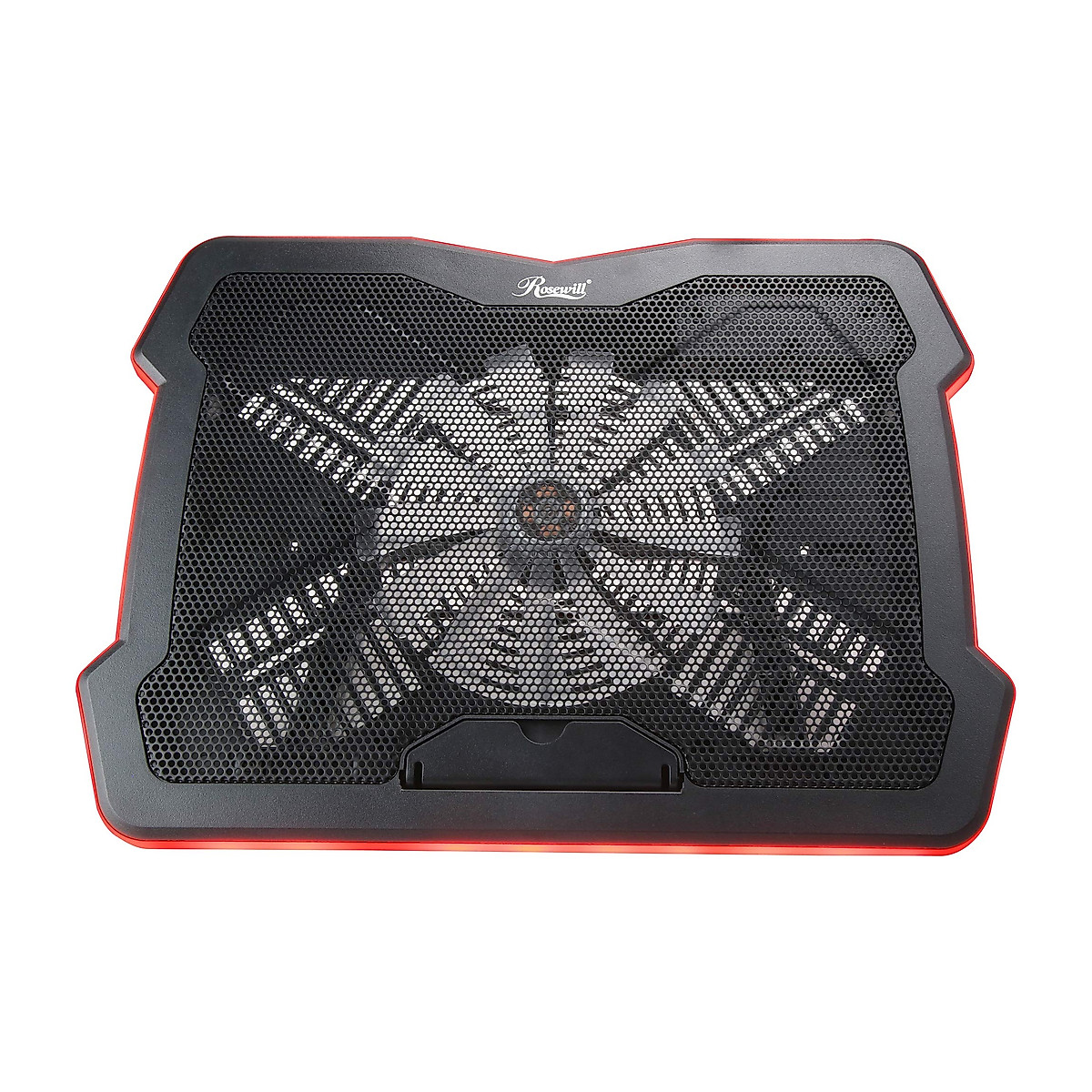 Rosewill RGB Laptop Cooling Pad, Gaming Laptop Cooler for 17 Inch Laptops, Big Quiet Fan, Adjustable Angles, Lighting Modes, Fan Speed Modes - (RWNB17B), Black