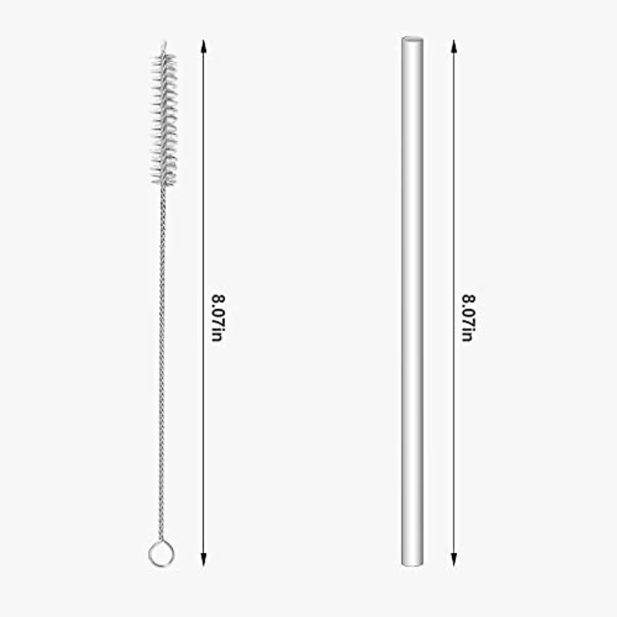 Replacement Straws for IceFlow Stainless Steel Tumbler, 8 Pack Reusable Straws Plastic Straws with Cleaning Brush Compatible with Stanley IceFlow 30oz Tumbler Stanley Flip Straw Tumbler