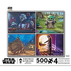 Ceaco - 4 in 1 Multipack - Thomas Kinkade - Mandalorian Collection - (4) 500 Piece Jigsaw Puzzles