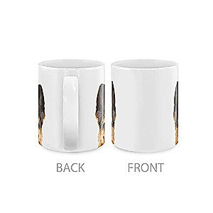 MUGBREW Black Tan German Shepherd Dog Ceramic Coffee Mug Tea Cup, 11 OZ