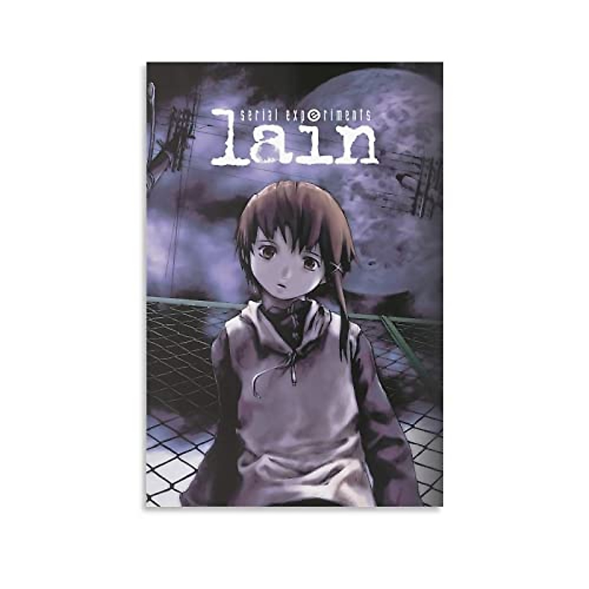 CAON Serial Experiments Lain Anime Poster Canvas Wall Art 90S Room Aesthetic Posters 12x18inch(30x45cm)