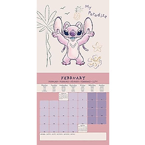Lilo and Stitch Calendar 2024 - Month to a View Planner 30cm x 30cm - Official Merchandise