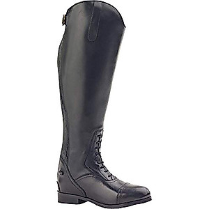 Ovation Women's Durable Stylish Equestrian Horse Riding Tall Extra Wide Calf Leather Flex Plus Field Boot, Short, 8 X