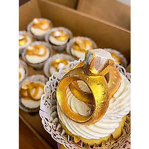 Owfvlazi Silicone Chocolate Ring Molds Non-Stick BPA Free Baking Jelly Pudding Candy Molds Ice Cube Tray Chocolate Candy Bakeware Weeding Decoration Moulds (Ring Mold)