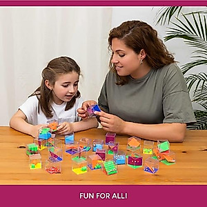 BONNYCO Brain Teaser Puzzles Cubes Party Favors for Kids Pack 30 Pinata Goodie Bags Stuffers for Kids Kids Party Favor Toys Stocking Stuffers for Kids Return Gifts for Kids Mini Games Party Favors