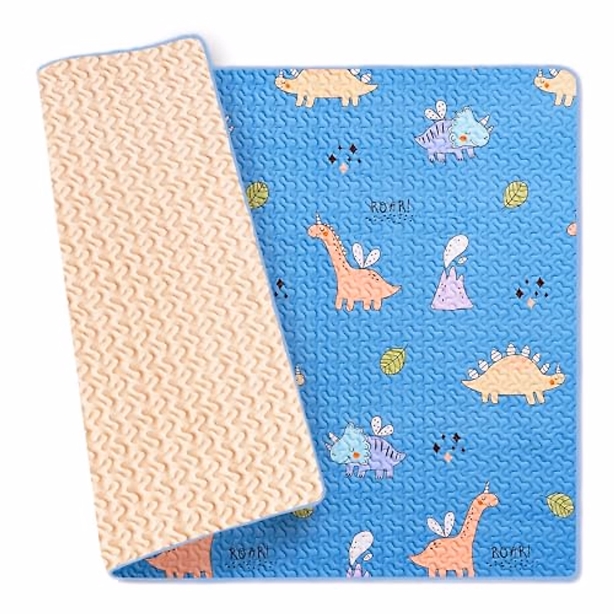 Vesileay Baby Play Mat, 50 x 50 Inch Washable Foldable Crawling Mat, Non Slip Playmat for Babies & Foldable Baby playmat for Toddlers & Infants - Ideal for Indoor & Outdoor Activities!" (Dinosaur)