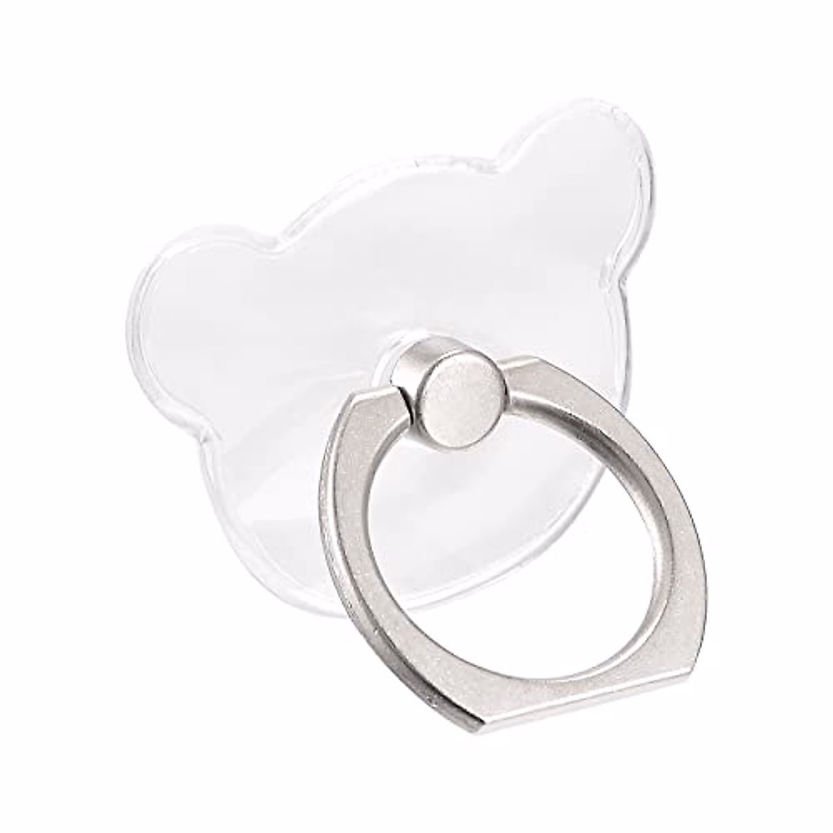 uxcell Transparent Phone Ring Holder, Clear Finger Grip Stand for Phone, Case, Tablet (Bear Shape)