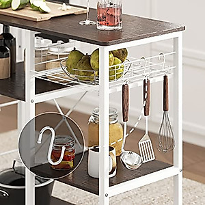 soges 3-Tier Kitchen Baker's Rack Utility Microwave Oven Stand Storage Cart Workstation Shelf, W5s-B