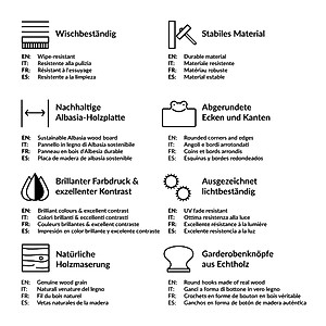 Bilderwelten Children's coat rack - Baby Zebra in der Savanne, Dimension HxW: 11.81x15.74 in.