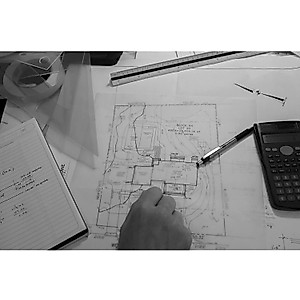 Zebra M-301 Stainless Steel Mechanical Pencil 0.5 mm Point Size, 6 Pack with 15 Bonus Erasers Refills - Standard HB Lead - Professional Black Grip