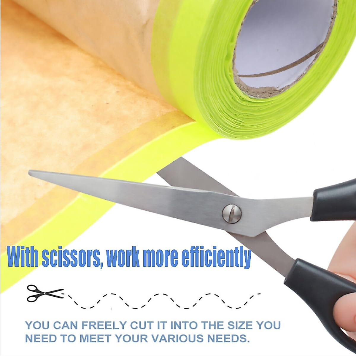 Masking Paper, Pre-Taped Paper for Painting Protection and Painters Tape with Plastic, 4 Rolls Automotive Best Tape and Drape for Painting Car, House Decoration, Frames Painting Protection (4)