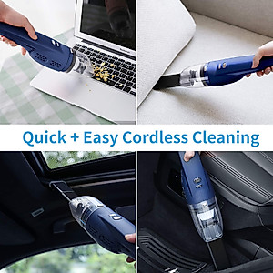 666 SIX BY SIX 【 Upgraded】 Handheld Vacuum Cleaner Cordless, Portable Mini Car Vacuum Small Dust Buster 5500 PA Strong Suction, Rechargeable Hand Vac for Home Car Pet Hair Carpet Cleaning