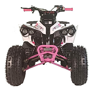 X-PRO 125cc ATV 4 Wheels Quad 125 ATV Quads, Big 19"/18"Tires! (Pink, Factory Package)