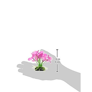 Marina Betta Pink Orchid Aquarium Plastic Plant, 2.75-Inch