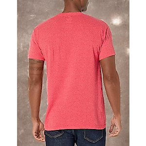 Nintendo Mens Super Mario Running Retro Stripe T-Shirt, Red Heather, Large US